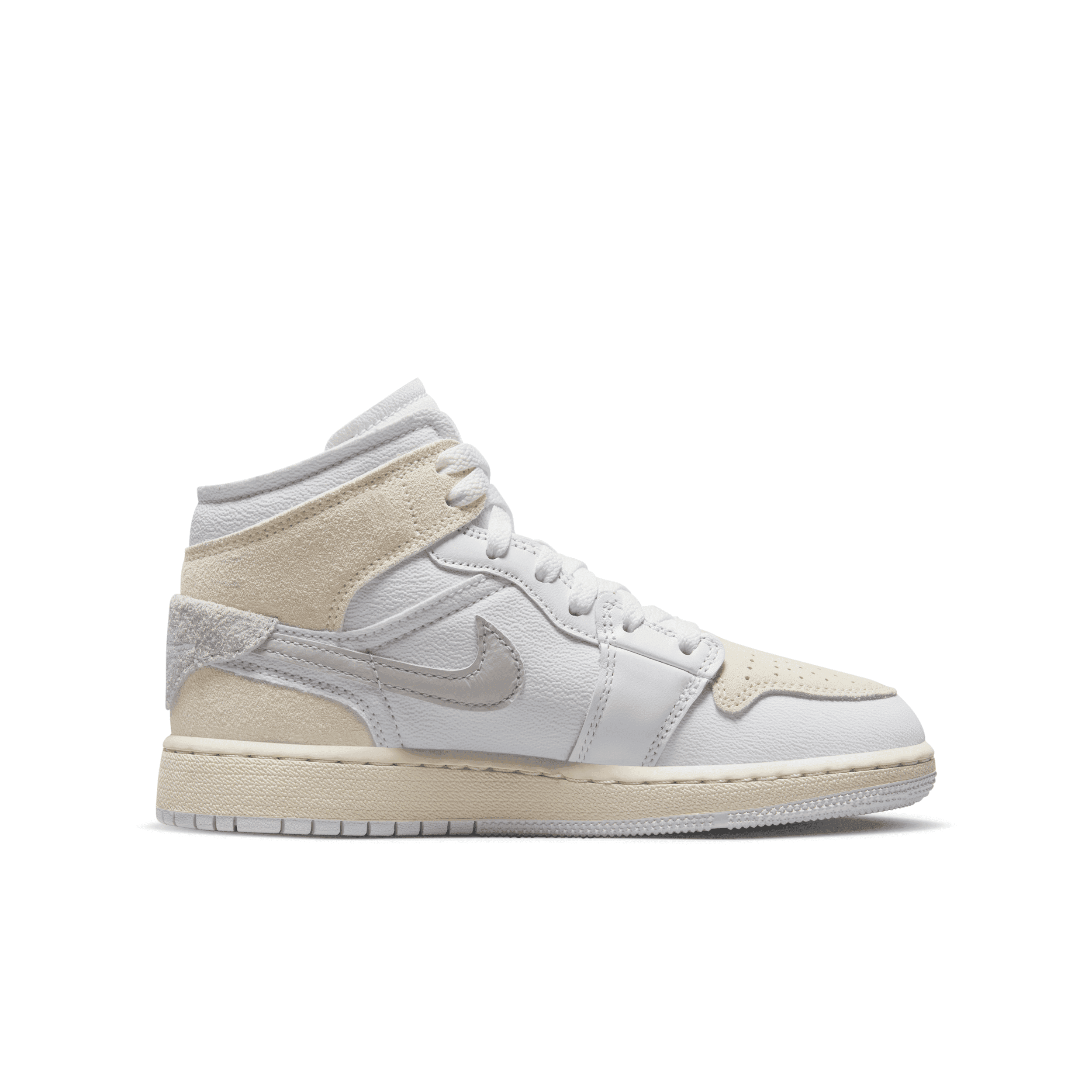 Air Jordan 1 Mid SE Craft 'Inside Out - White Sail' (GS) - FB9142-120 ...