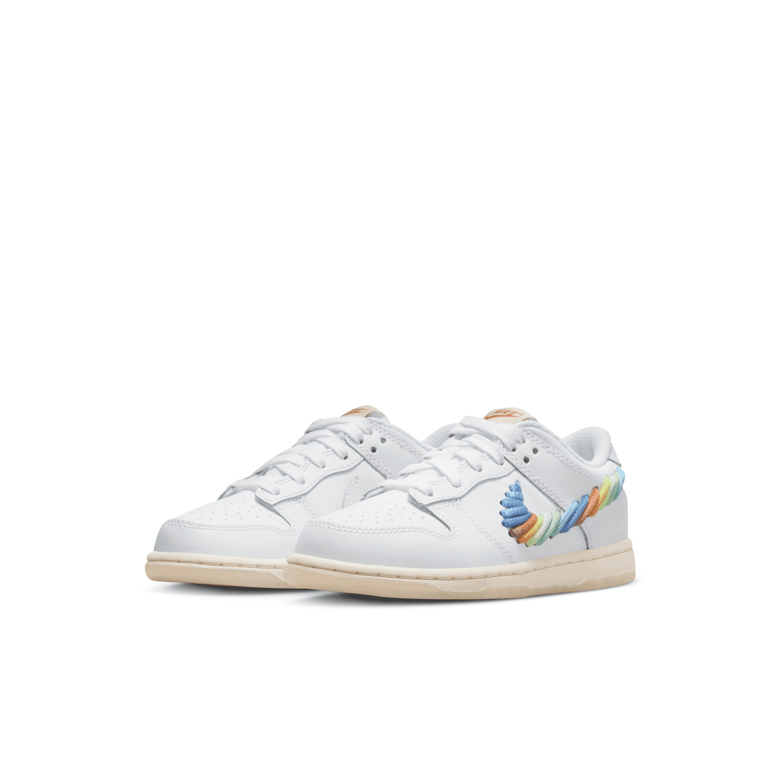 Nike Dunk Low Rainbow Lace Swoosh Ps Fn4862 100 Release Info