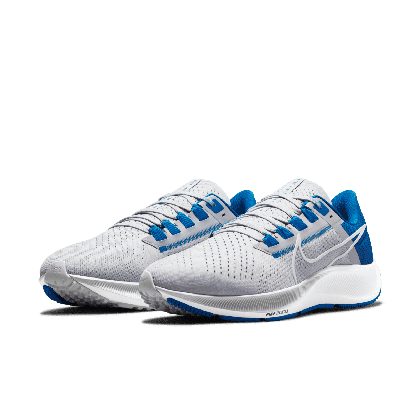 Nike Air Zoom Pegasus 38 (NFL Detroit Lions) Running Shoes in Grey ...