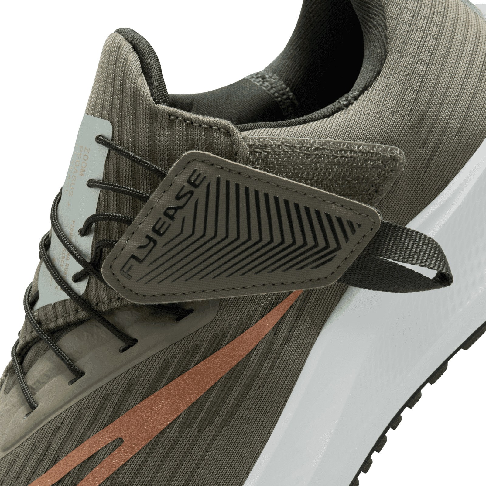 Nike Air Zoom Pegasus FlyEase Easy On/Off Road Running Shoes in Grey ...