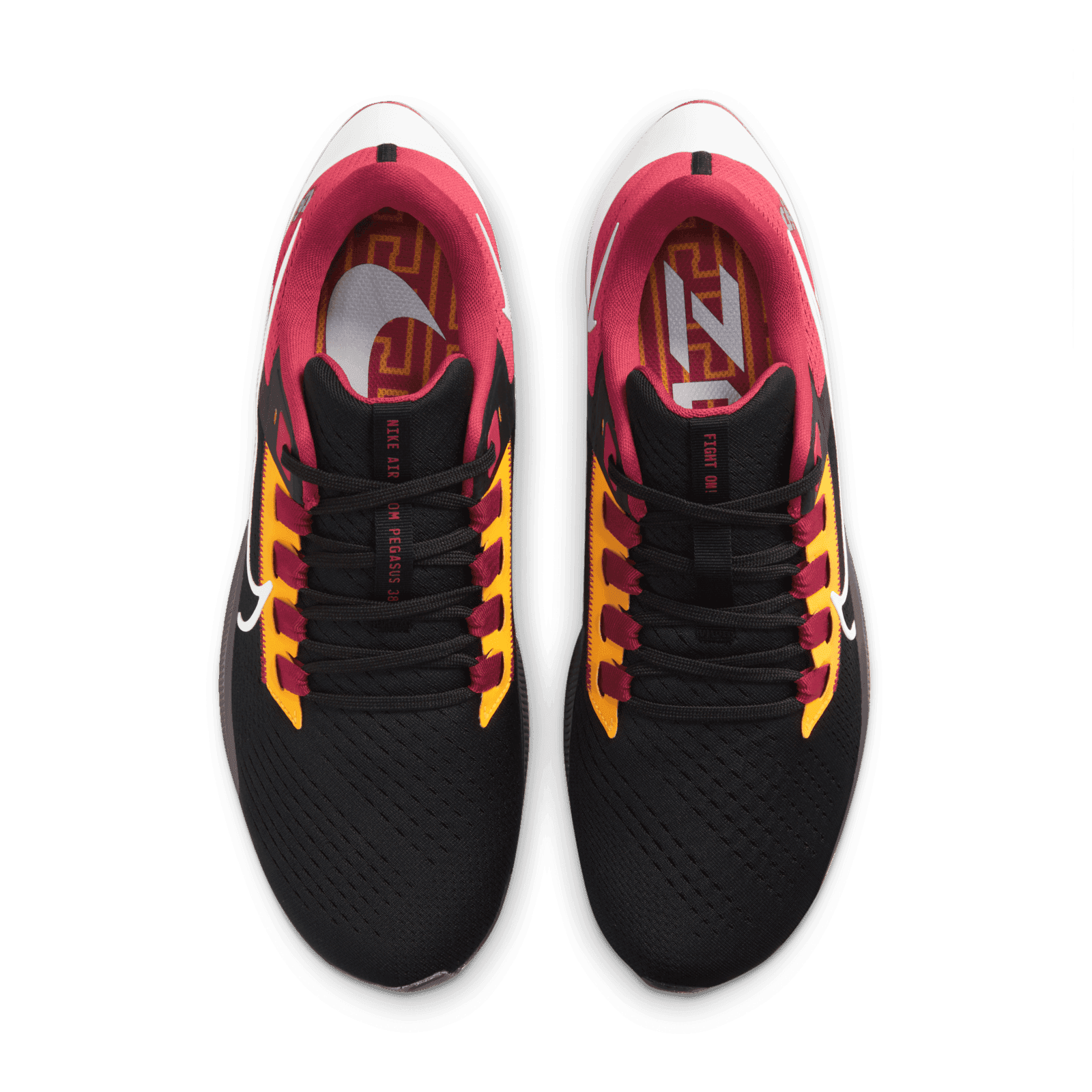 Nike College Air Zoom Pegasus 38 (USC) Running Shoes in Black - DJ0861 ...